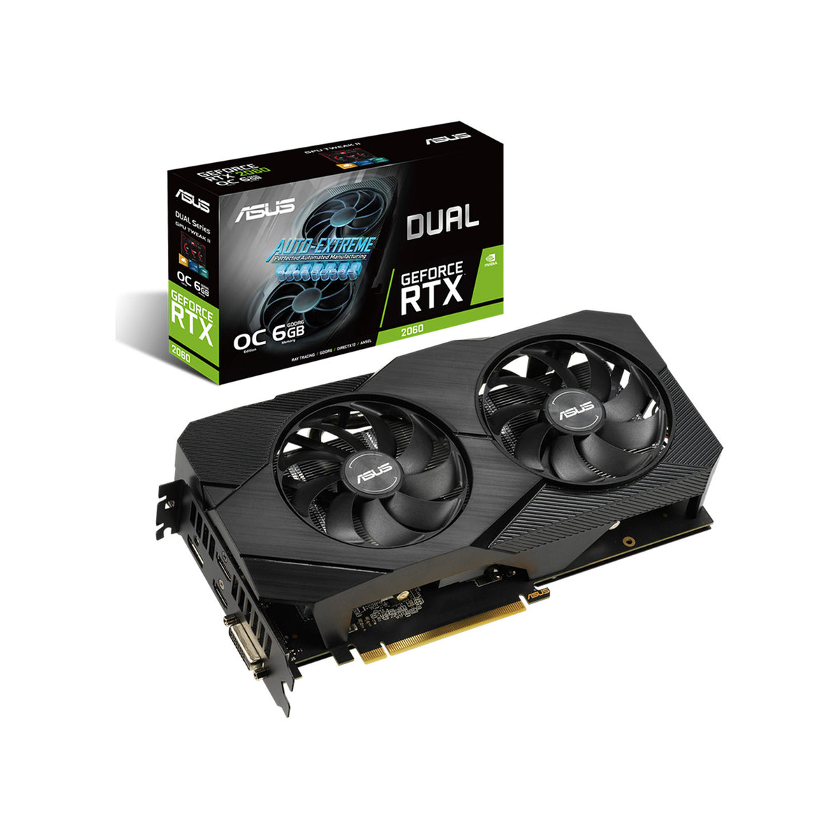 ASUS GeForce RTX 2060 Graphics Card 6GB GDDR6 Dual-Fan ...