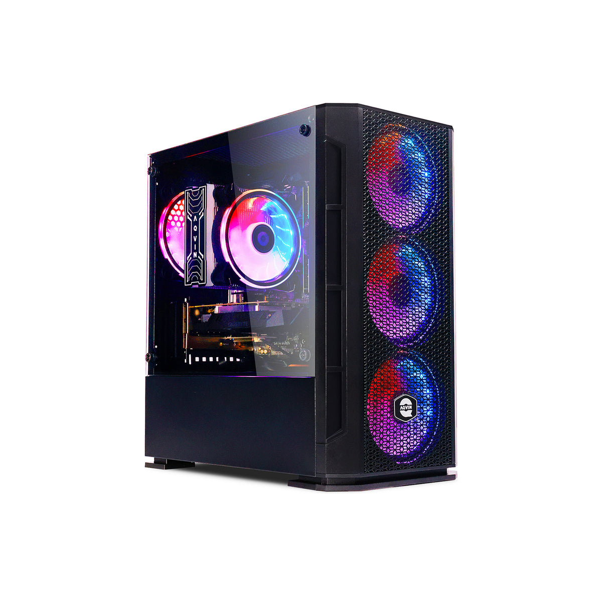 AQVIN AQ10 Gaming Desktop Computer Combo Tower | RGB Fa...